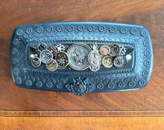 Button Box - Gargoyle Guards Your Precious Buttons - Black Highly ...