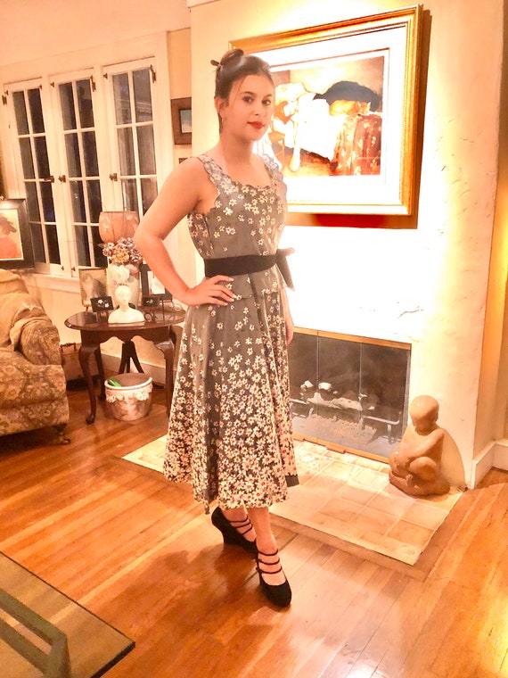 Gorgeous Original 1950's A-line Dress With Peplum Floral - Etsy