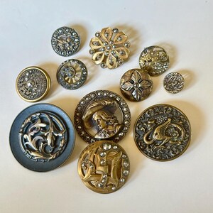 Antique Victorian Button Circa 1880s. Pierced Brass Openwork Lacy ...