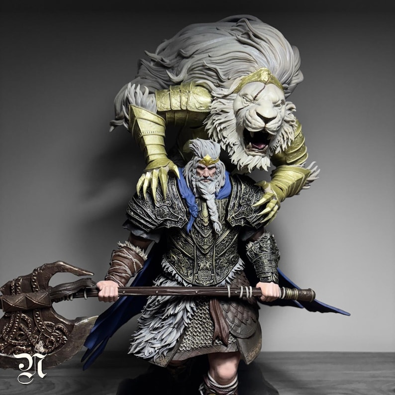 Godfrey Statue | Video Game Boss Figurine | Souls Like Game Collectible ...