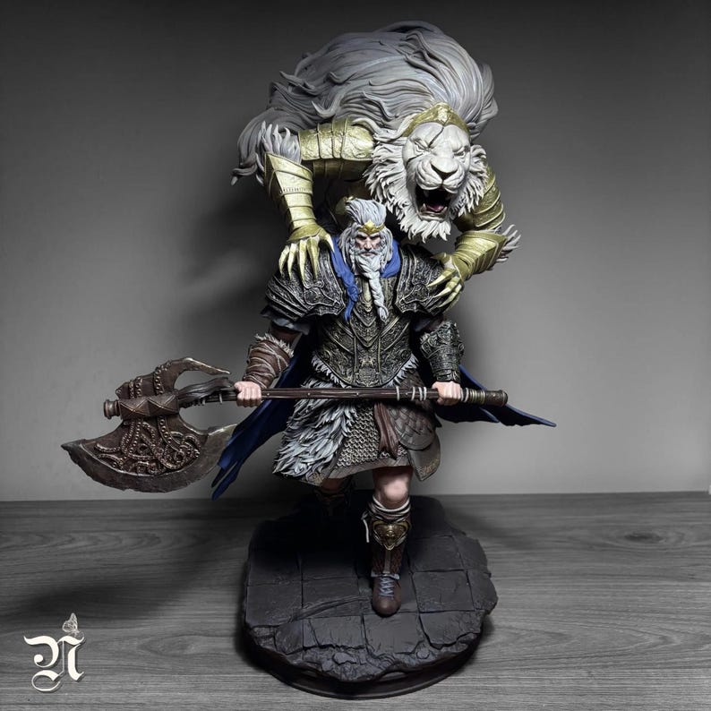 Godfrey Statue | Video Game Boss Figurine | Souls Like Game Collectible ...