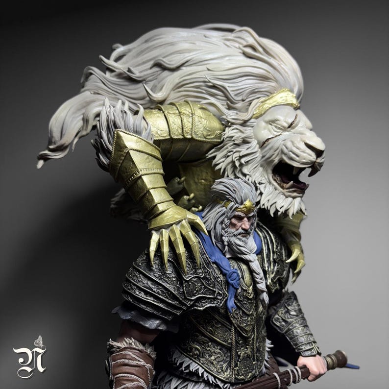 Godfrey Statue | Video Game Boss Figurine | Souls Like Game Collectible ...