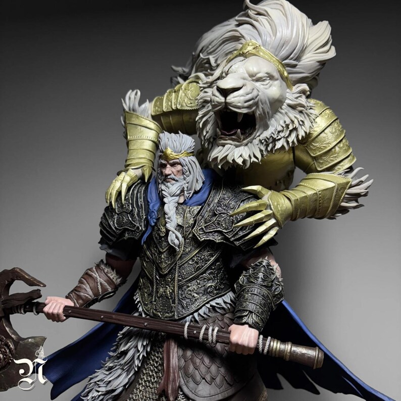 Godfrey Statue | Video Game Boss Figurine | Souls Like Game Collectible ...