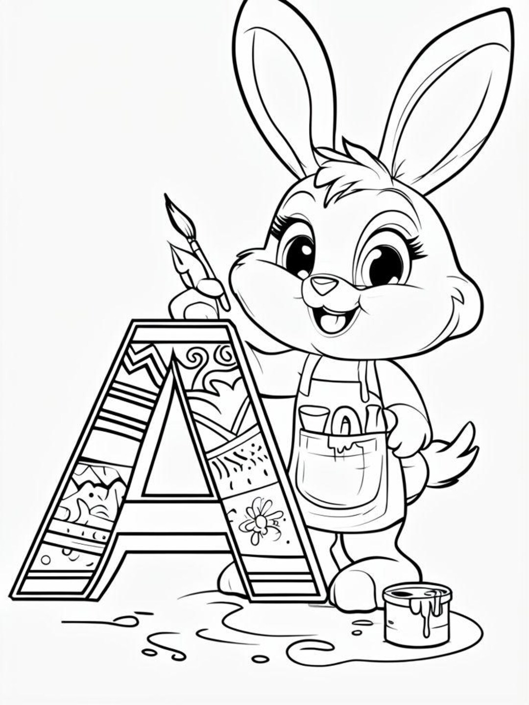 Easter Abc's Coloring Pages - Etsy