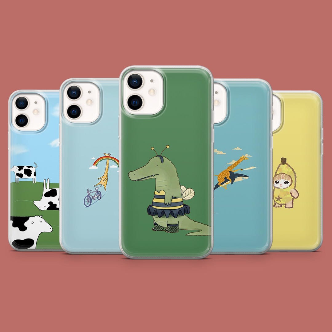 Funny Animal Phone Case Meme Giraffe Cover for iPhone 17 Air 16 15 14 ...