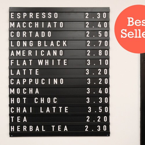 Menu Board Oak Menu Board Wall Menu Changeable Letter | Etsy UK