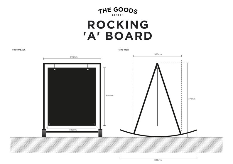 The Highbury - Rocking A Board Sign - Etsy