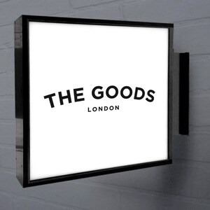 The Vauxhall - Black Metal Light Box Projecting Sign - Etsy