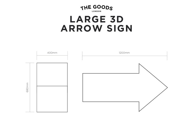 The Kingsway - Large Freestanding Arrow Sign for Shops & Events - Etsy
