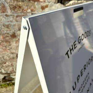 The Fitzrovia - White Metal Pavement Sign - Etsy