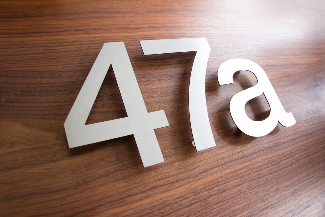 Helvetica Metal House Numbers - Etsy