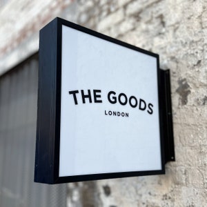 The Vauxhall - Black Metal Light Box Projecting Sign - Etsy