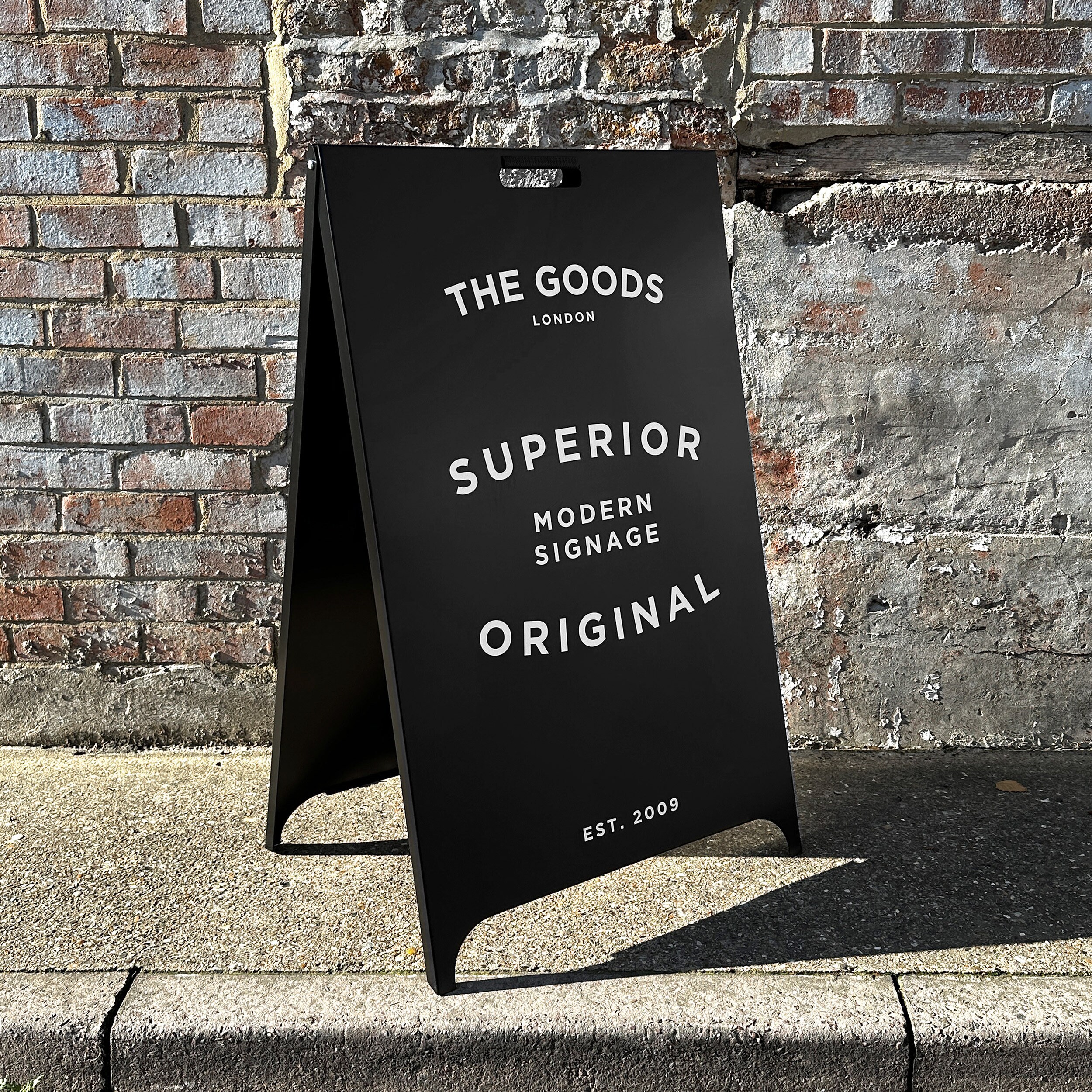 The Fitzrovia - White Metal Pavement Sign - Etsy