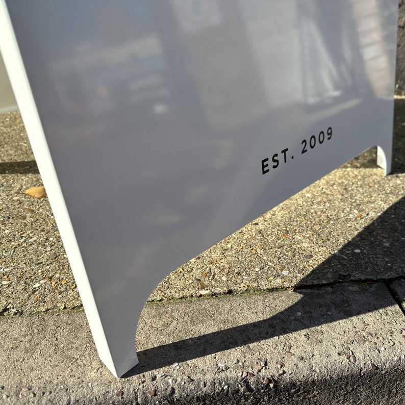 The Fitzrovia - White Metal Pavement Sign - Etsy