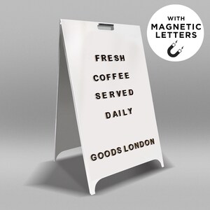 Magnetic Pavement A Board Sign With Alphabet Letters for Cafés, Shops ...