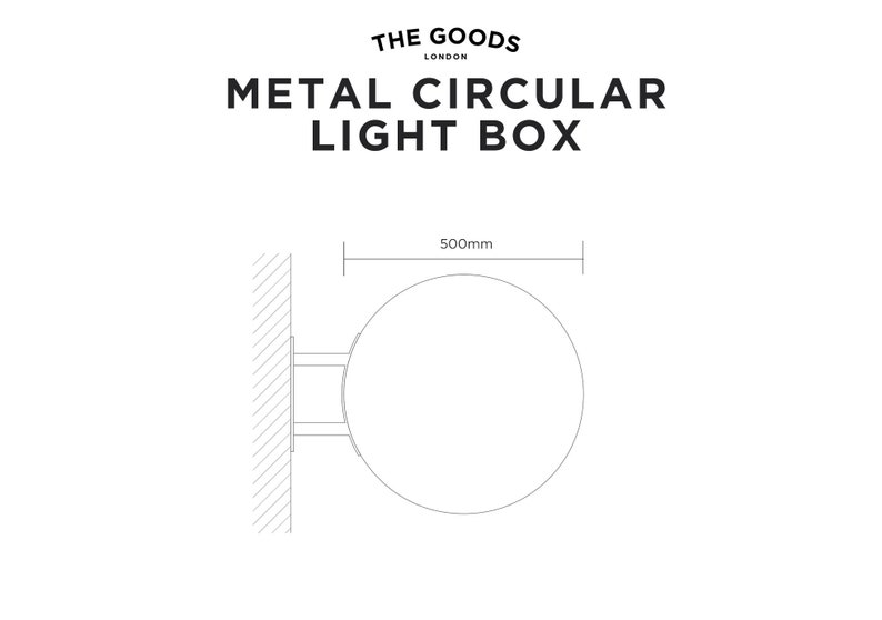The Stroud - Black Metal Circle Light Box - Etsy