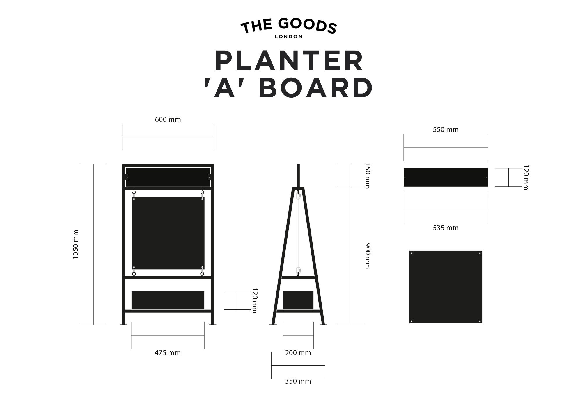 Planter A Frame Sign black - Etsy