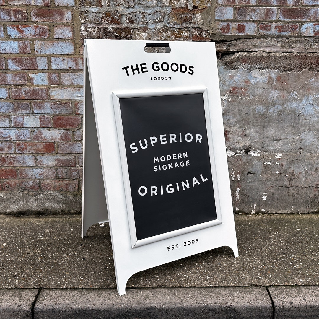 White Poster A Board Sign. Pavement A Frame Sign - Etsy