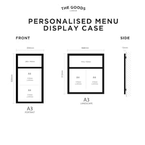 Branded Illuminated Menu Display Case (A4, A3 Portrait/lanscape ...