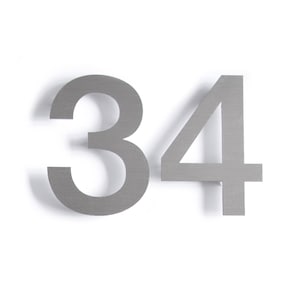 Helvetica Metal House Numbers - Etsy