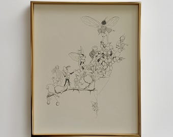 Vintage Fairy Procession Illustration | Antique Book Art Printable ...