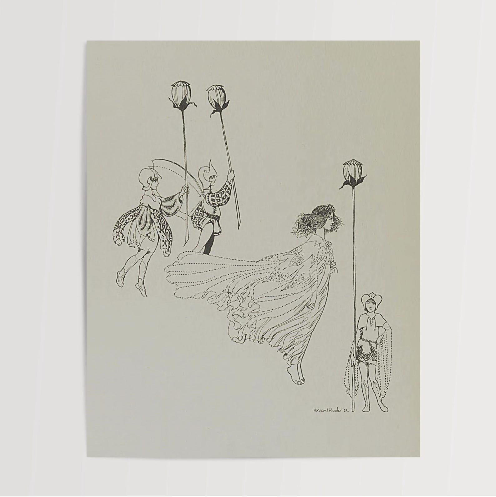 Vintage Fairy Procession Illustration | Antique Book Art Printable ...
