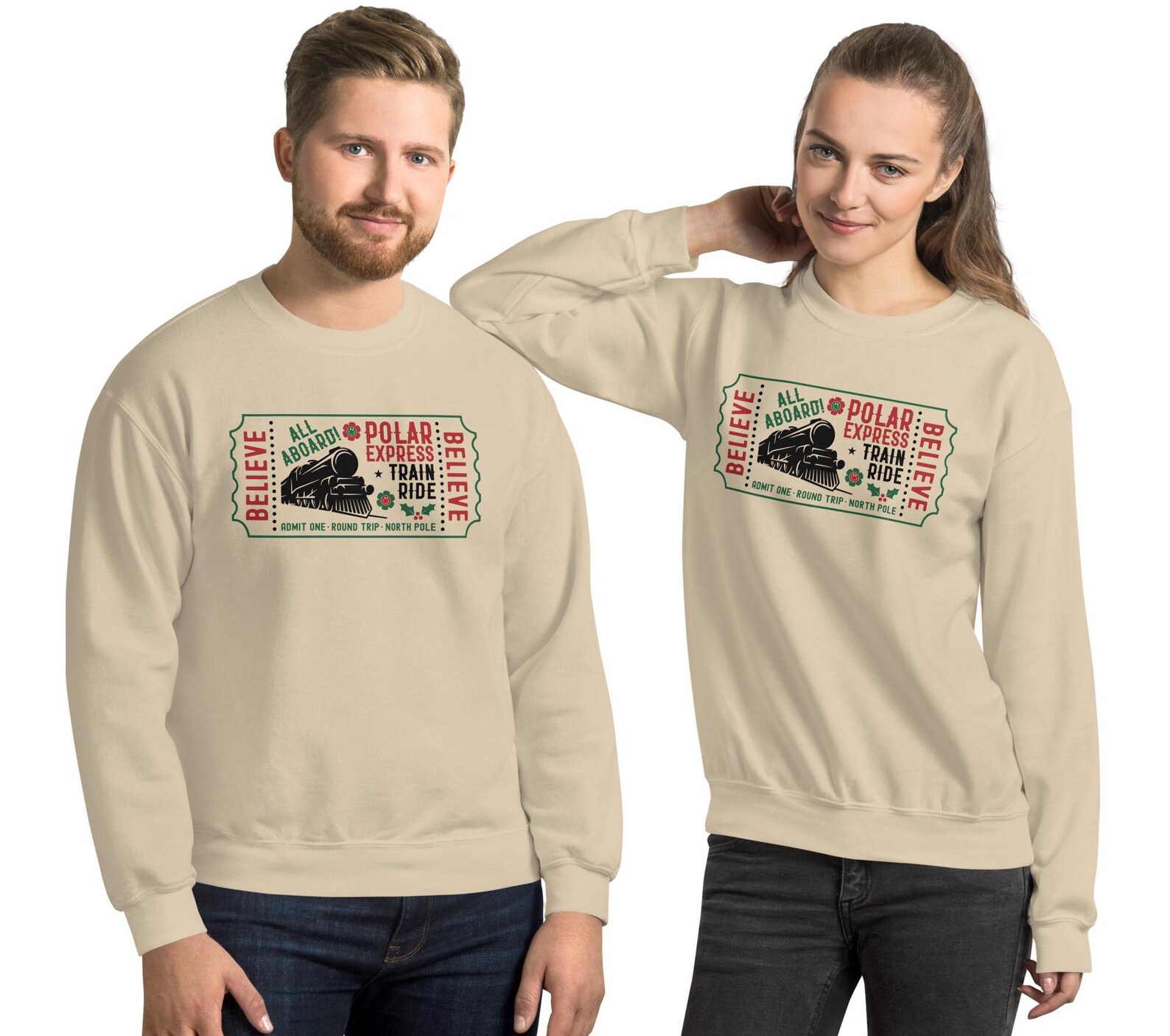 Polar Express Sweatshirt, Polar Express Ticket, Vintage Christmas ...
