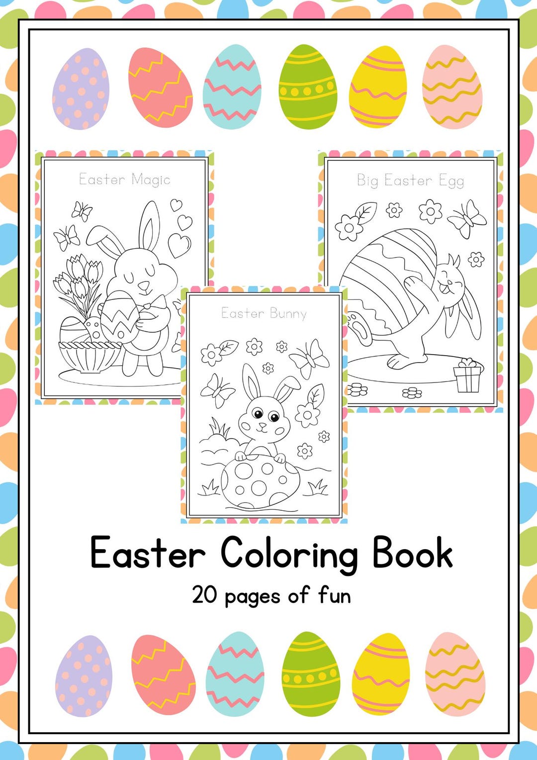 Easter Coloring Book, Coloring Pages, Printable Easter Fun, Kids Easter ...