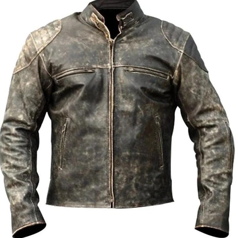 Distressed Leather Racer - Etsy