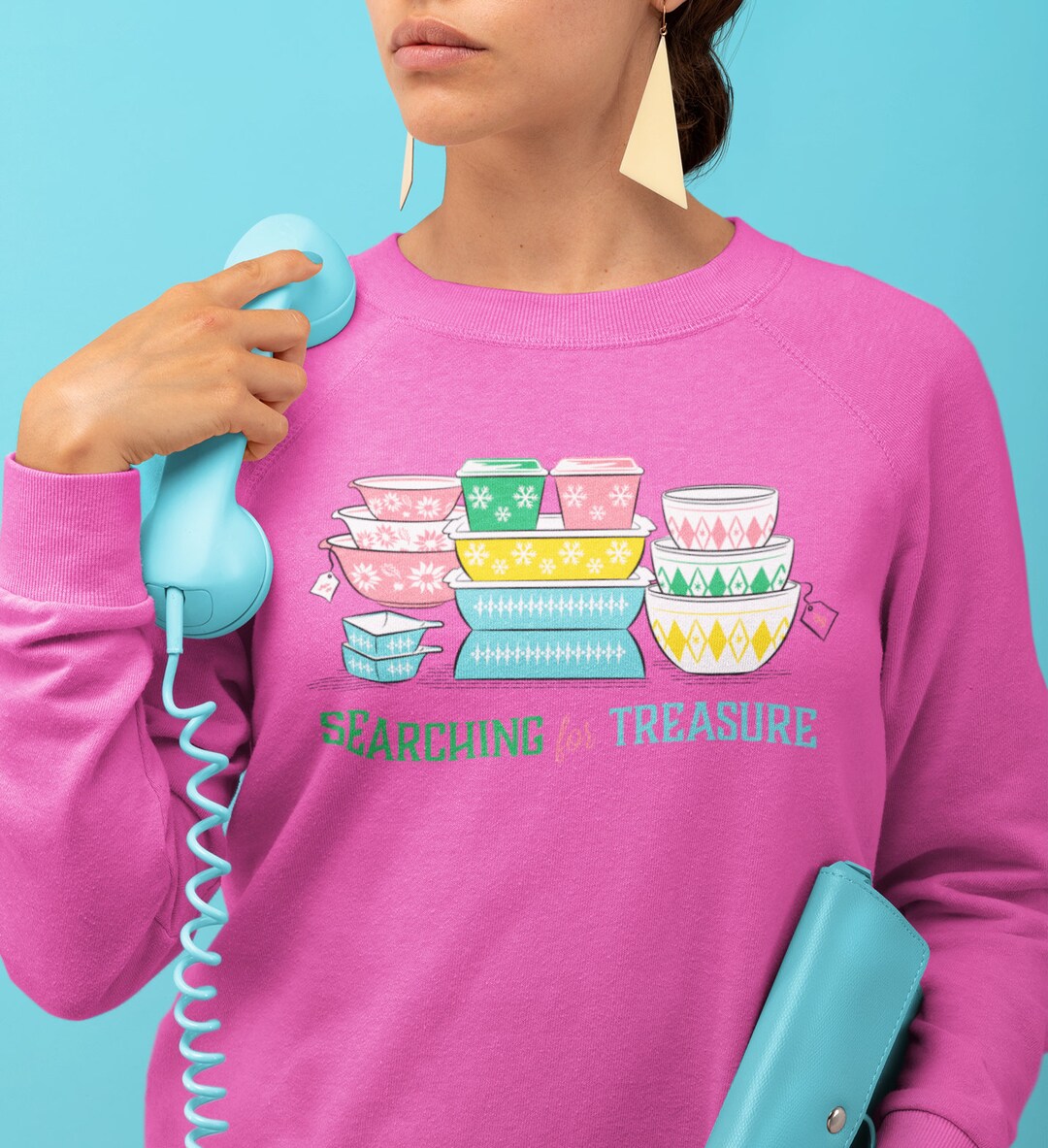 Vintage Pyrex Pink Daisy Flannel Flowers Dotted Diamonds Agee Picket ...