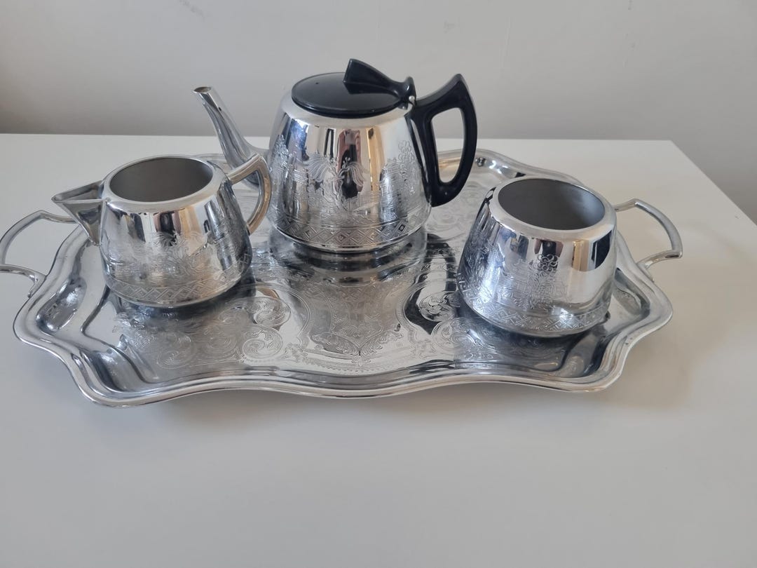 Vintage 1960s Swan Tea Set With Tray - Etsy UK