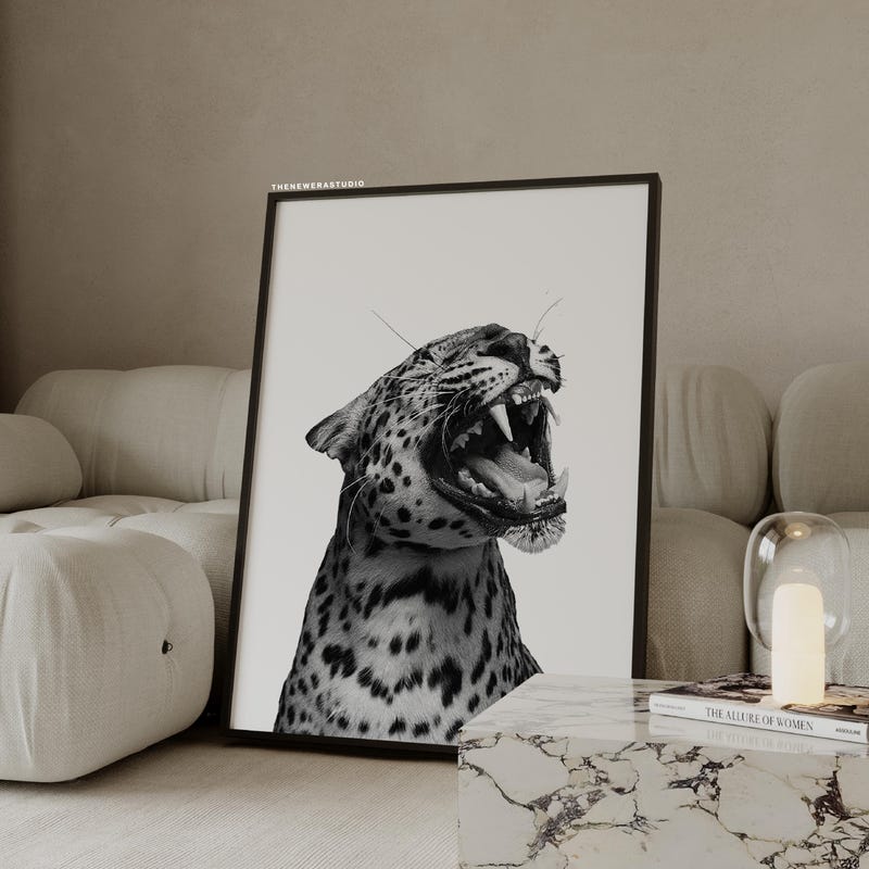 Black and White Poster Cat - Etsy