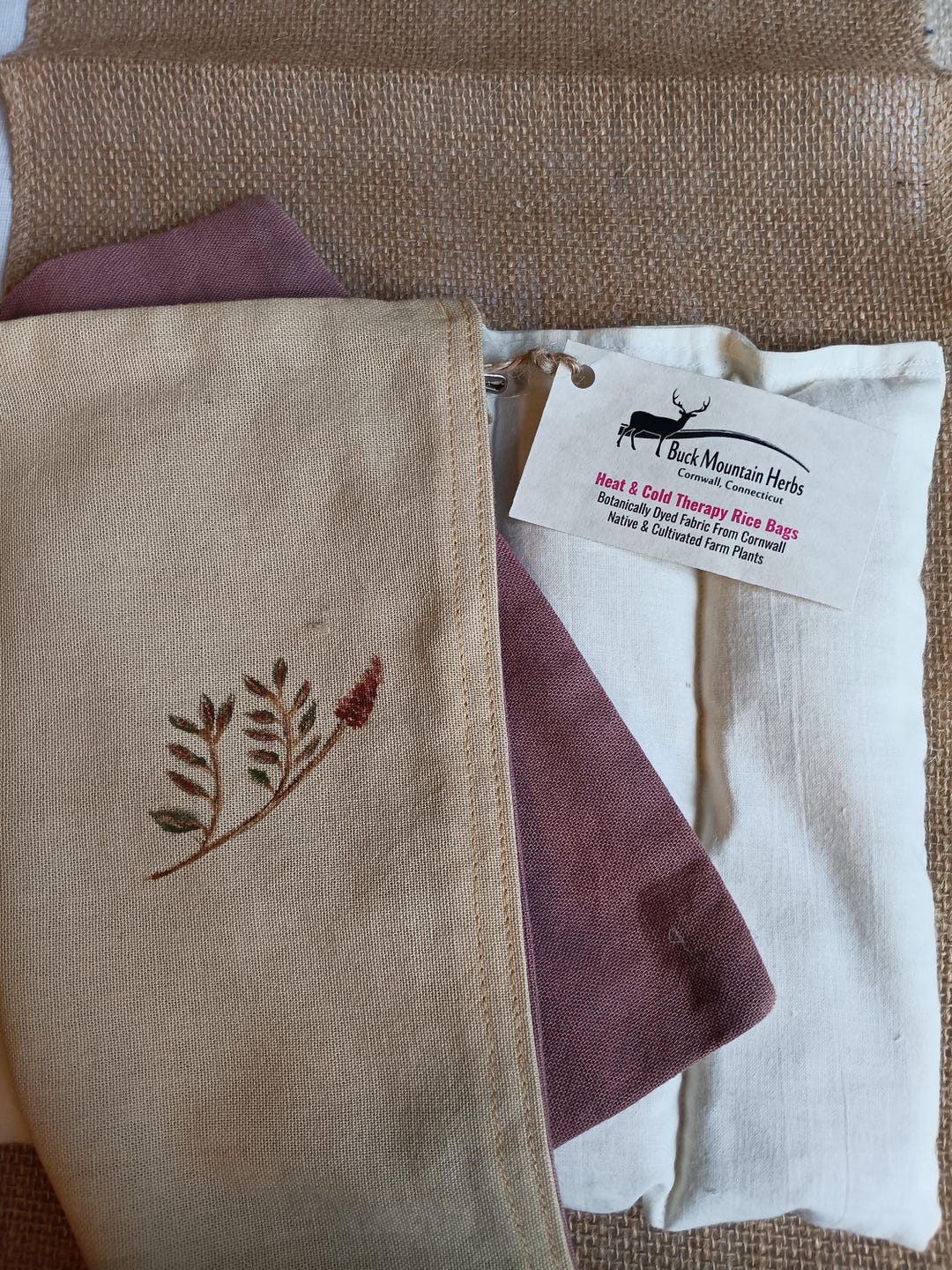 Botanically Dyed Therapy Rice Bag 11"x13" - Etsy