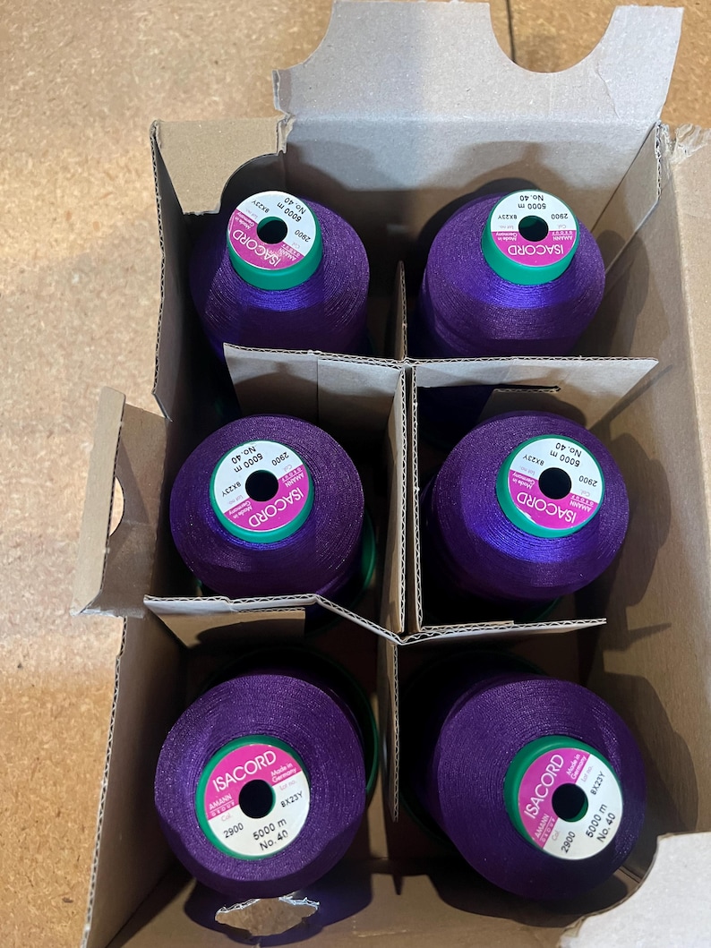 2900 Deep Purple Isacord Embroidery Thread - 5000 Meter Spool - Etsy