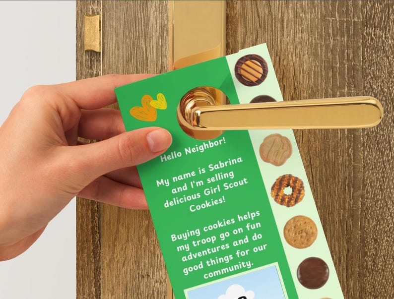 Girl Scout Cookie Selling Door Hangers - Etsy