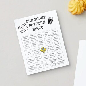 Cub Scout Popcorn Selling Bingo - Etsy