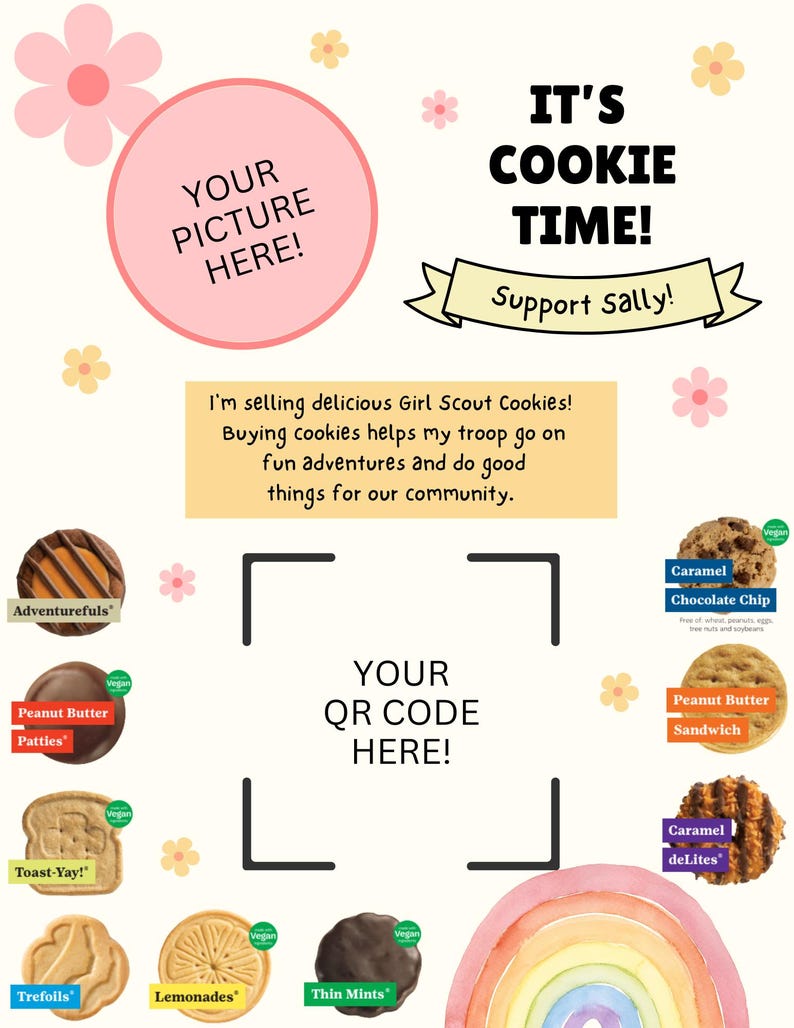 Daisy Girl Scout Cookie Selling Flyer - Etsy