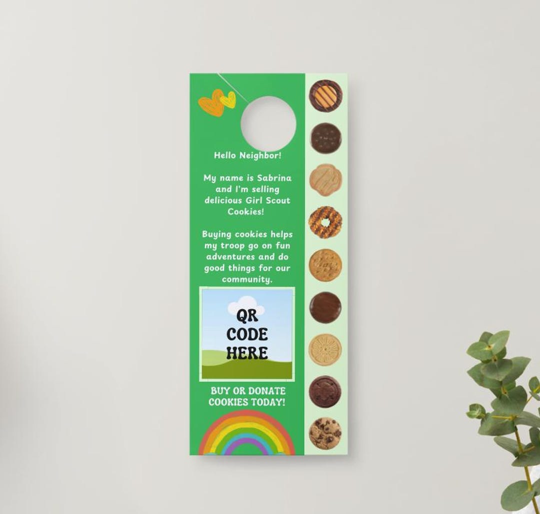 Girl Scout Cookie Selling Door Hangers - Etsy
