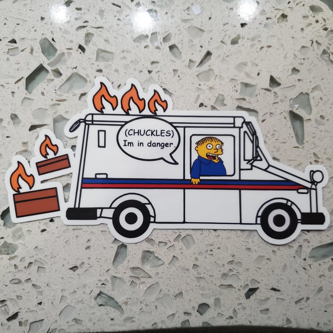 Ralph Wiggum, Simpsons, Mail Truck, "i'm in Danger" - Etsy