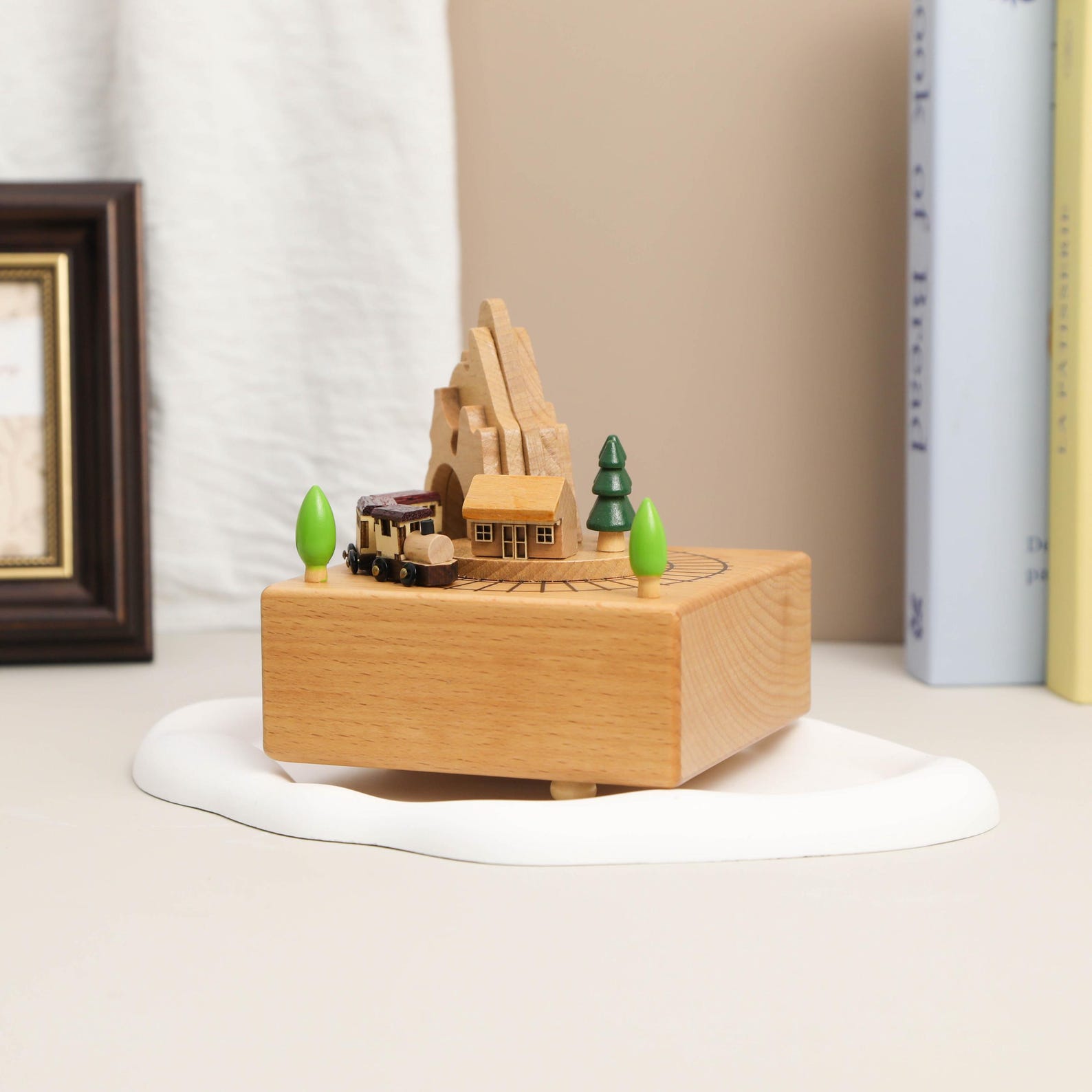 Custom Wooden Train Music Box, Handmade Birthday Gift, Personalized 1st ...