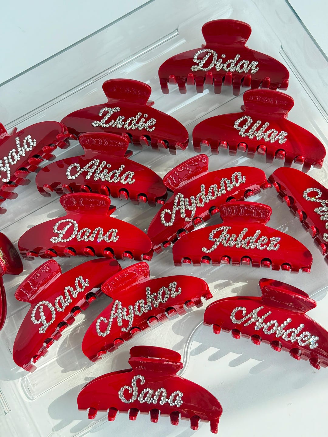 Custom Name Hair Claw Clip: Personalized Rhinestone Hair Accessory - Etsy