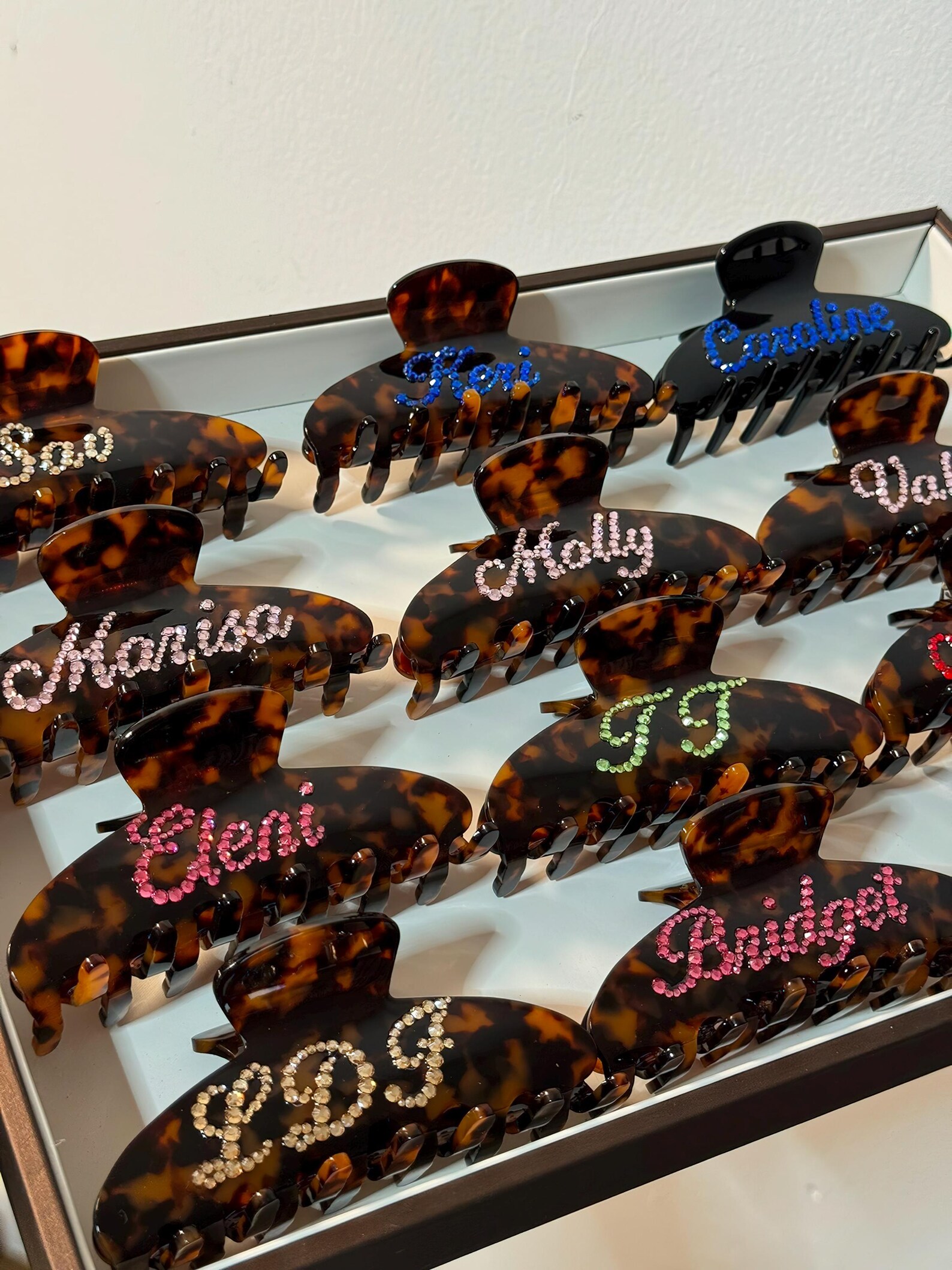 Custom Rhinestone Name Hair Claw Clip: Personalized Hair Accessory - Etsy