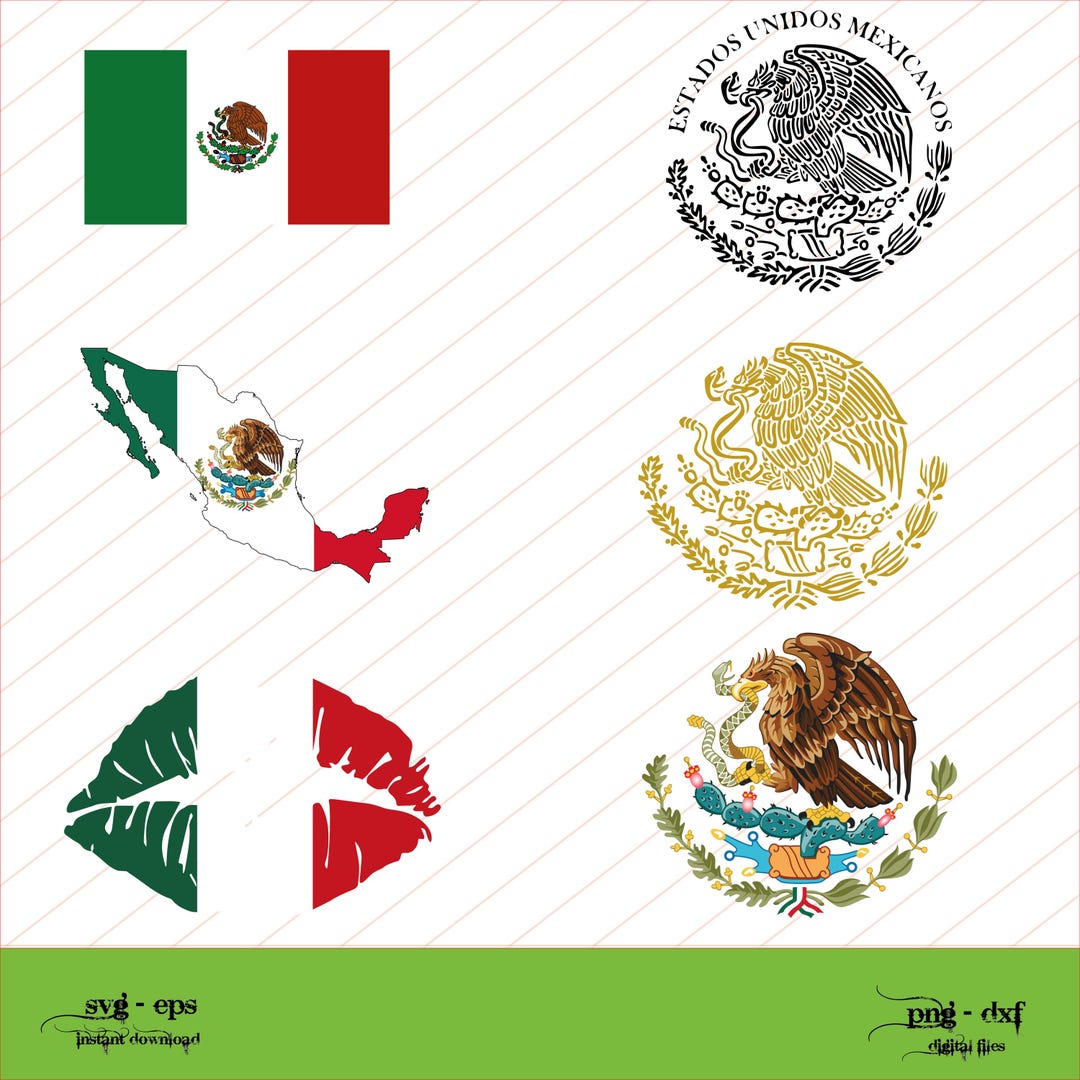 Mexico SVG, Mexico Coat of Arms SVG, Eagle Svg, Mexico Flag Svg, Mexican Seal, Mexico Flag ...