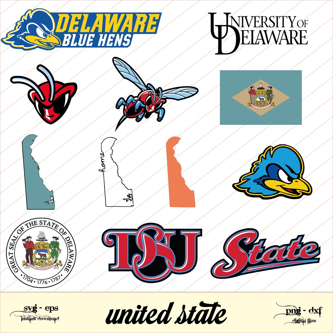 Delaware State Svg Bundle, Delaware Png, Delaware Sweatshirt, Delaware ...