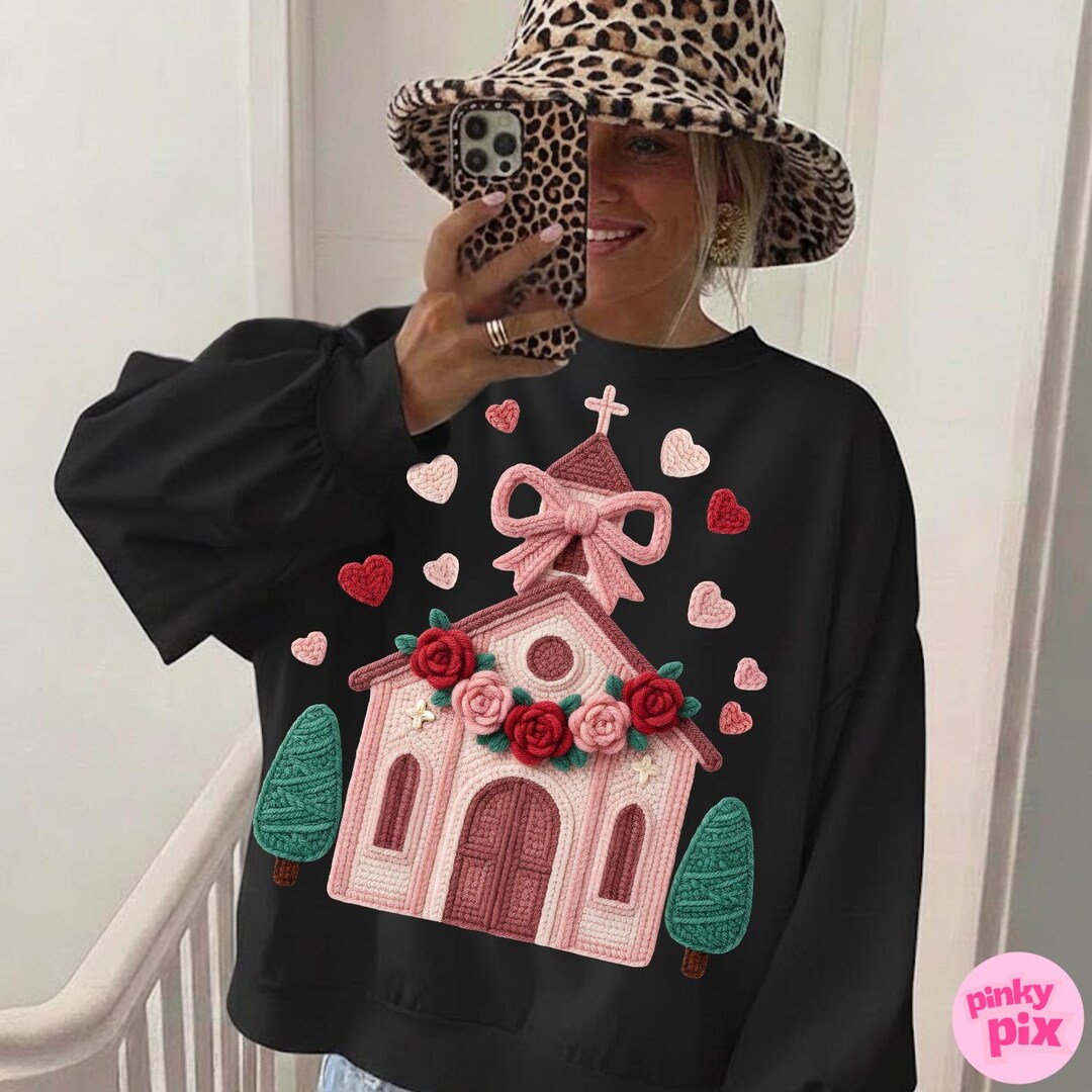 Faux Yarn Valentine Church PNG: Pink Coquette Bow Christian Jesus Love ...