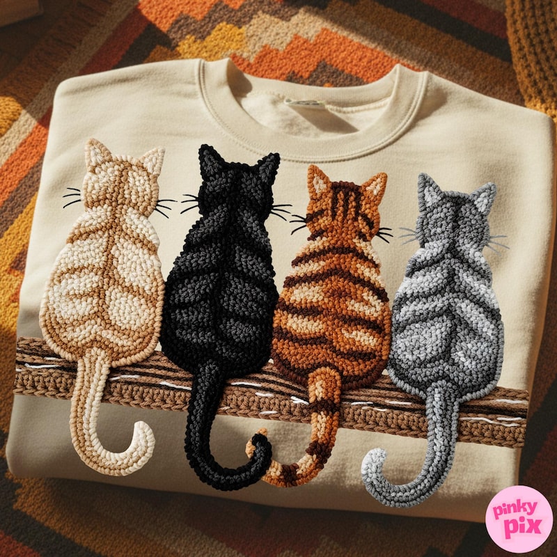 Faux Yarn Cat - Etsy