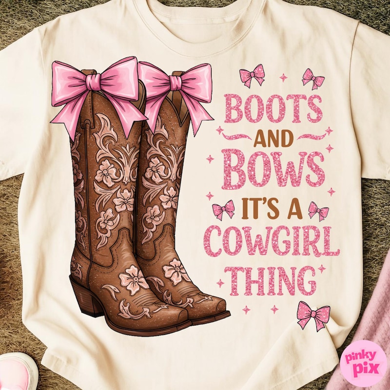 Pink Bow Western Wall Art - Etsy