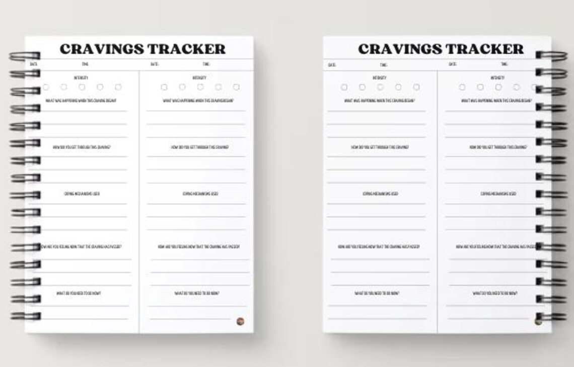 Addiction Recovery- Cravings Tracker- Printable Tracker for Recovery ...