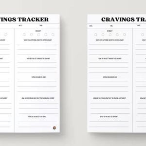 Addiction Recovery- Cravings Tracker- Printable Tracker for Recovery ...