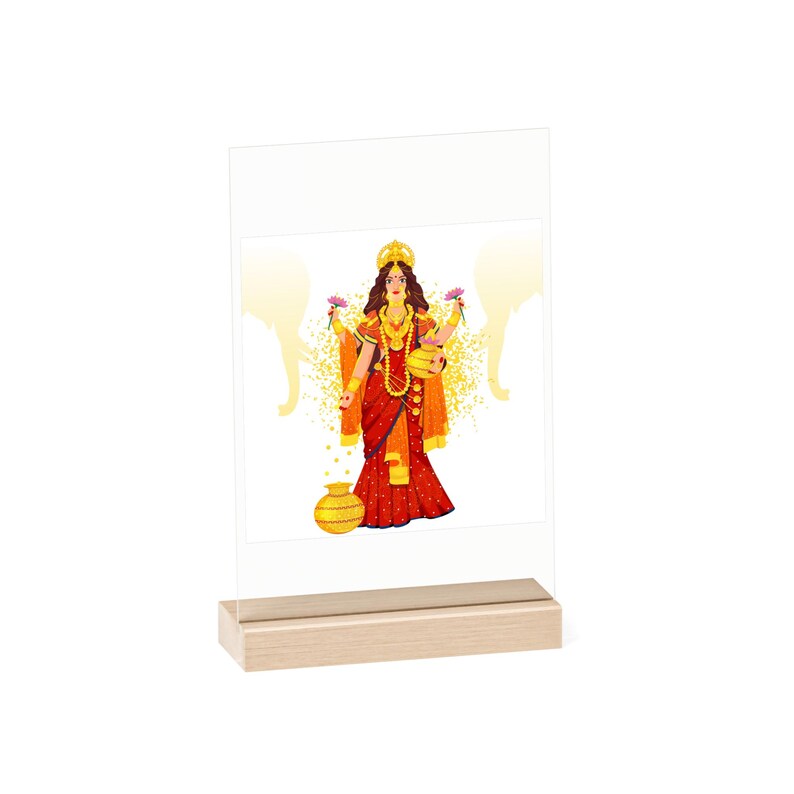 Goddess Lakshmi Acrylic Sign: Diwali Festive Decor, Hindu Gift - Etsy